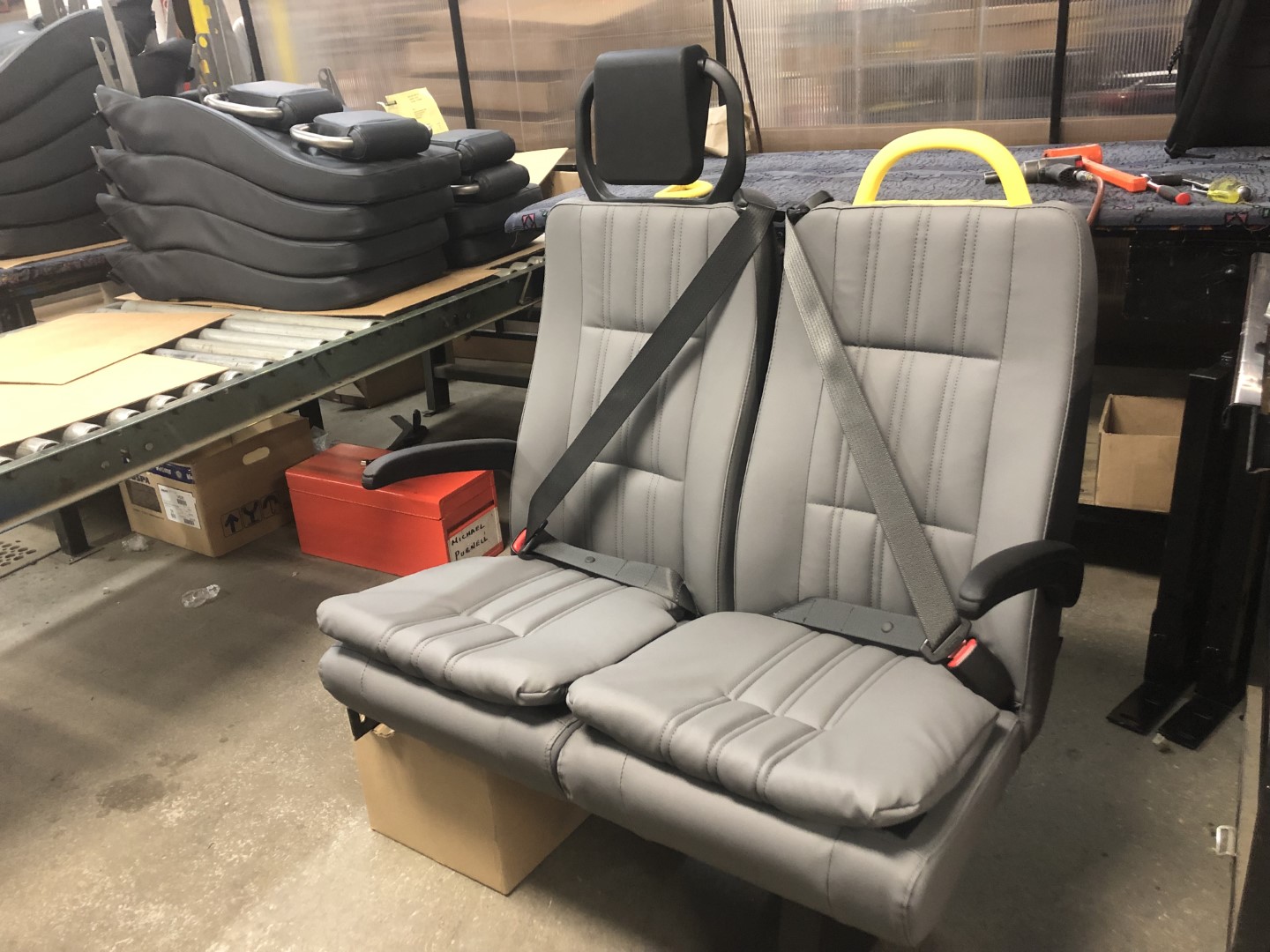 Install 202A Headrest, 3PT Grab, US Armrest - Freedman Seating Company